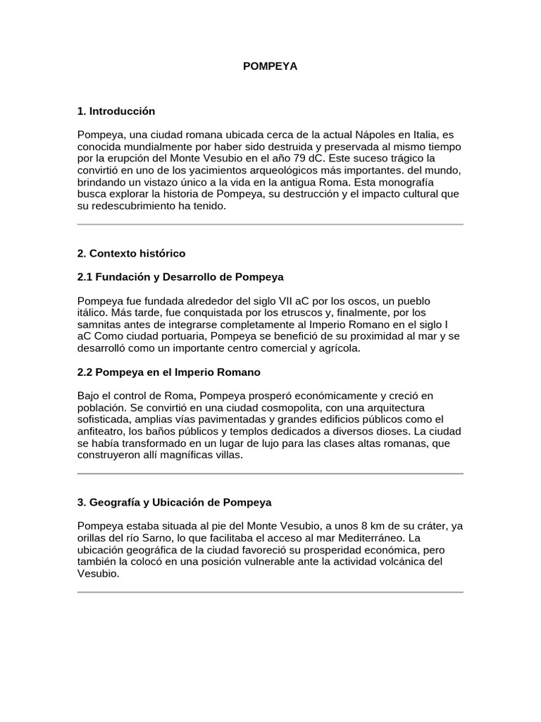 POMPEYA | PDF | Pompeya | monte Vesubio