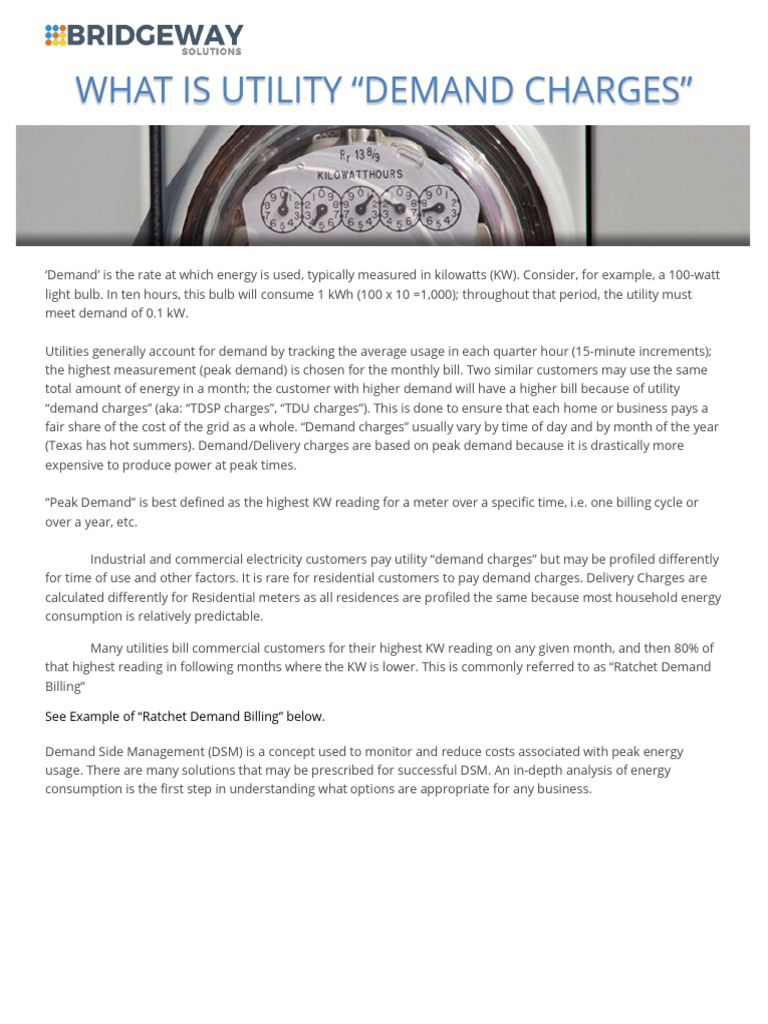 WHAT IS A DEMAND CHARGE | PDF | Electrical Engineering | Electricity