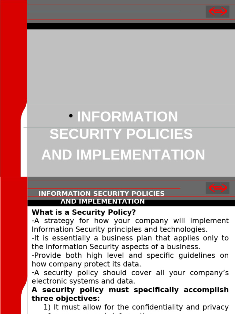 Information Security Policies Pdf Information Security Computer