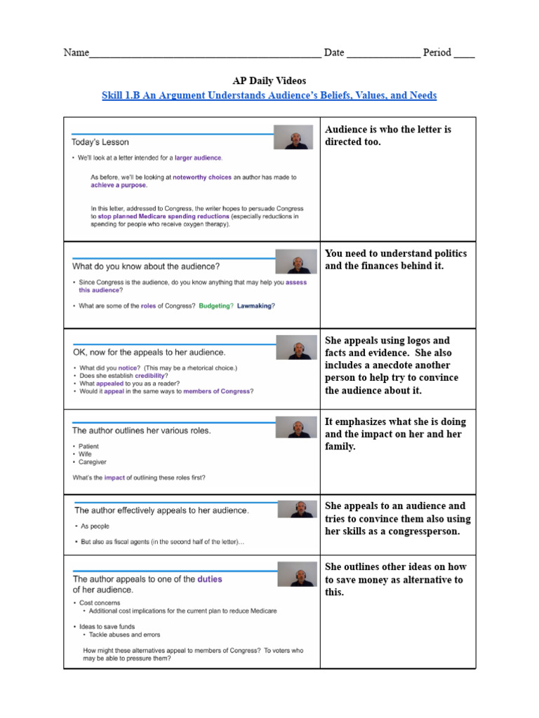 AP Daily Videos Skill 1.B | PDF | Medicare (United States) | Social ...