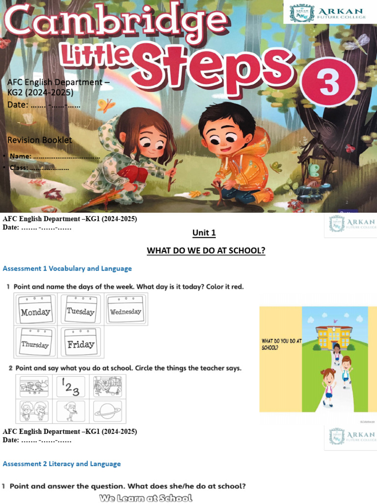 KG2 Revision Booklet | PDF | Reading (Process) | Learning