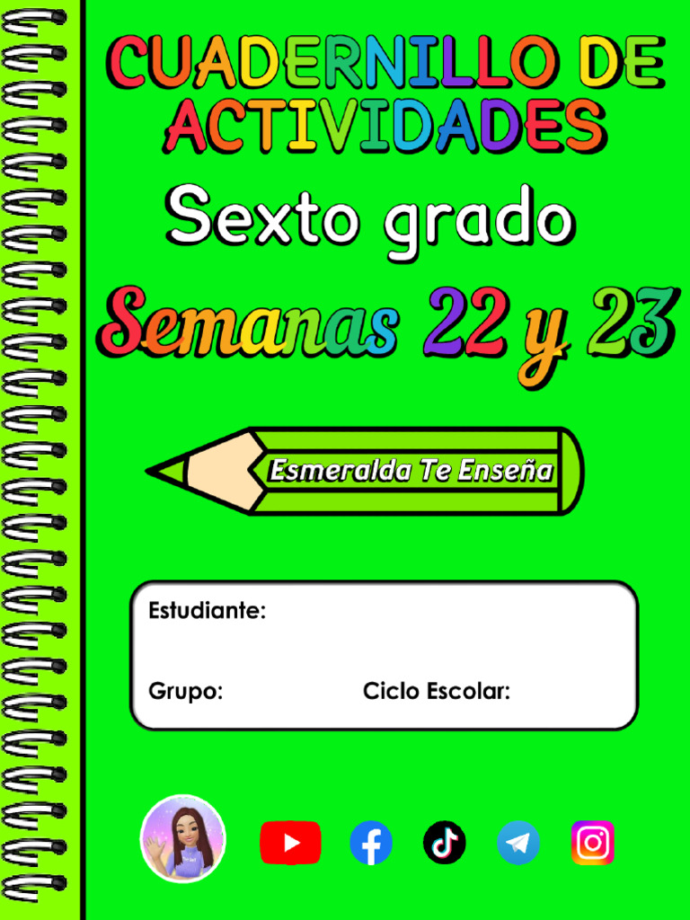 ? 6° S22-S23 - CUADERNILLO DE ACTIVIDADES ? Esmeralda Te Enseña ? ANEXOS? | PDF | Residuos ...