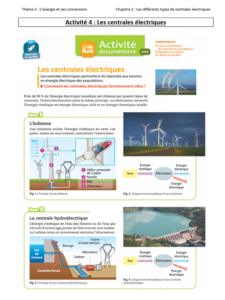 Types de centrales électriques expliqués | PDF | Sciences et mathématiques