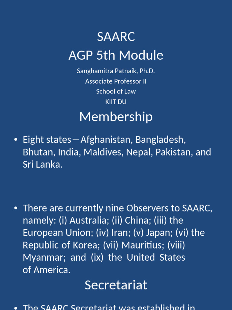 SAARC | PDF | International Relations | Economies