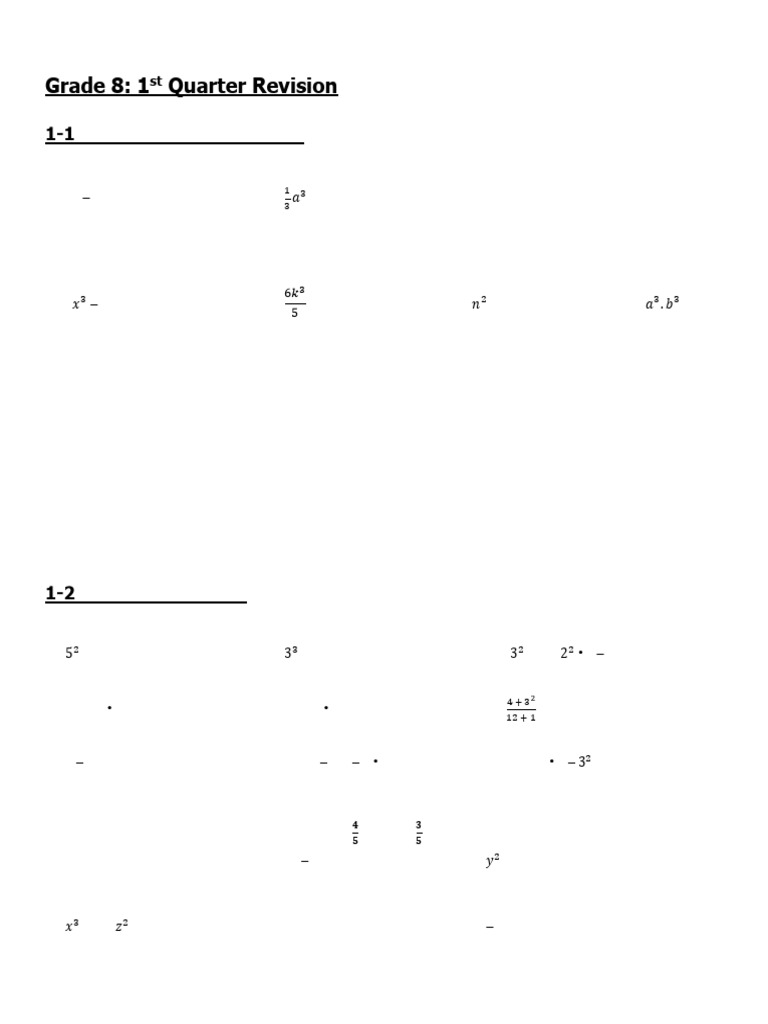 math revision sheet | PDF | Equations | Function (Mathematics)