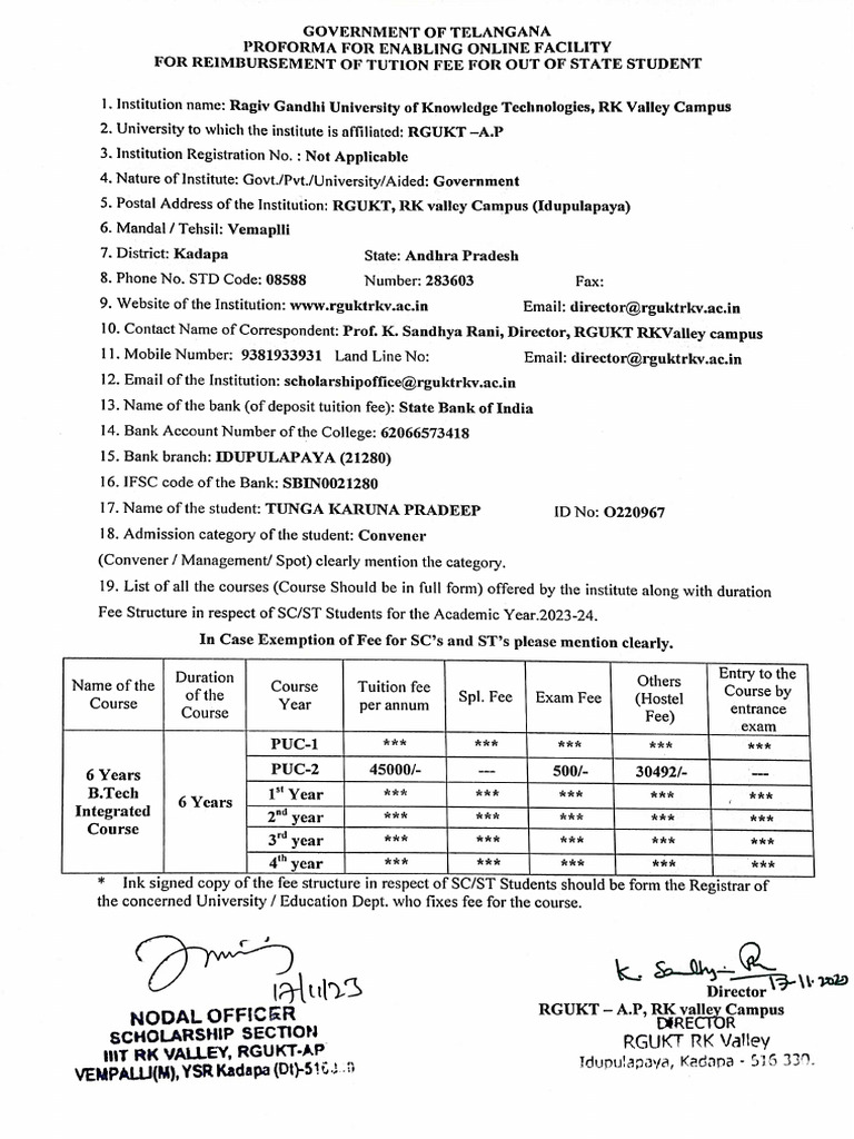 Fee Structure | PDF