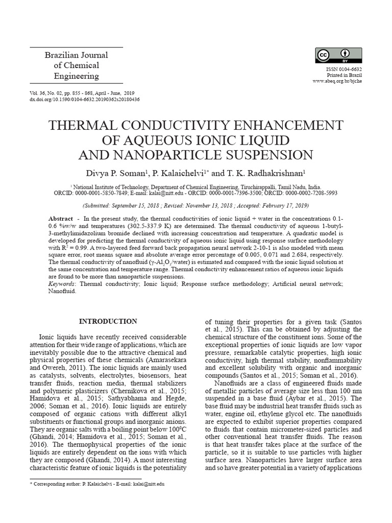 THERMAL_CONDUCTIVITY_ENHANCEMENT_OF_AQUEOUS_IONIC_ | PDF | Heat Transfer | Liquids