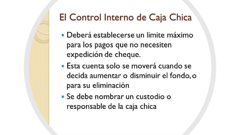 control interno caja menuda o caja chica | PDF