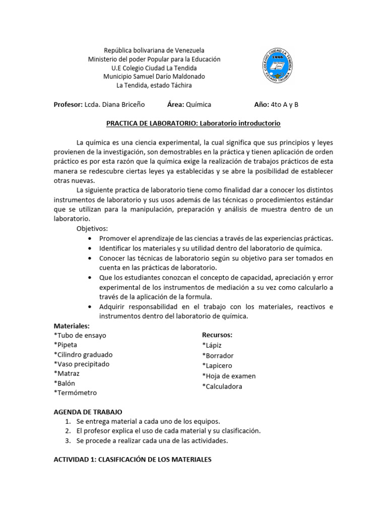 Practica 4to Año | PDF | Laboratorios