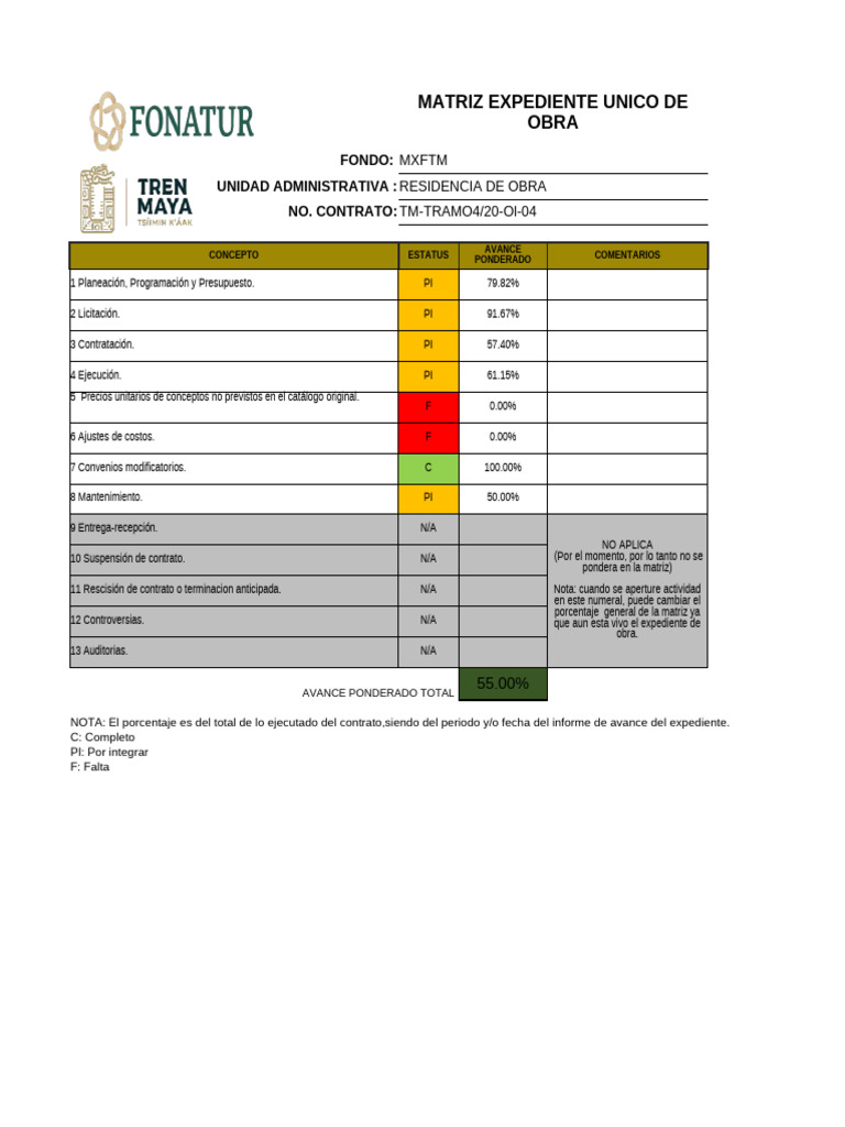 Matriz Expediente Único Obra t4!17!10-2024 | PDF