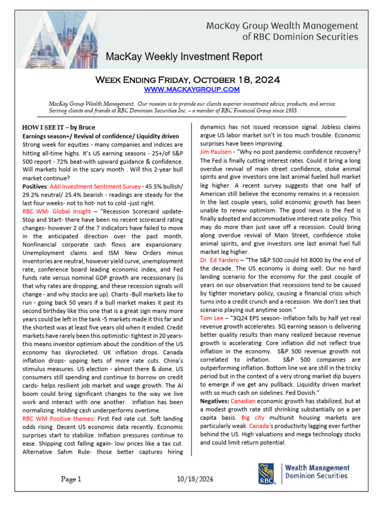 Mackay Group | PDF | Inflation | Recession