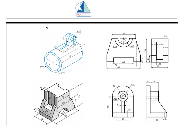 Assignment (1) Engineering Drawing | PDF | Technology & Engineering