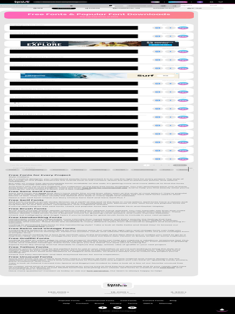 Free Fonts & Popular Downloads For Word FontSpace | PDF | Typefaces | Serif