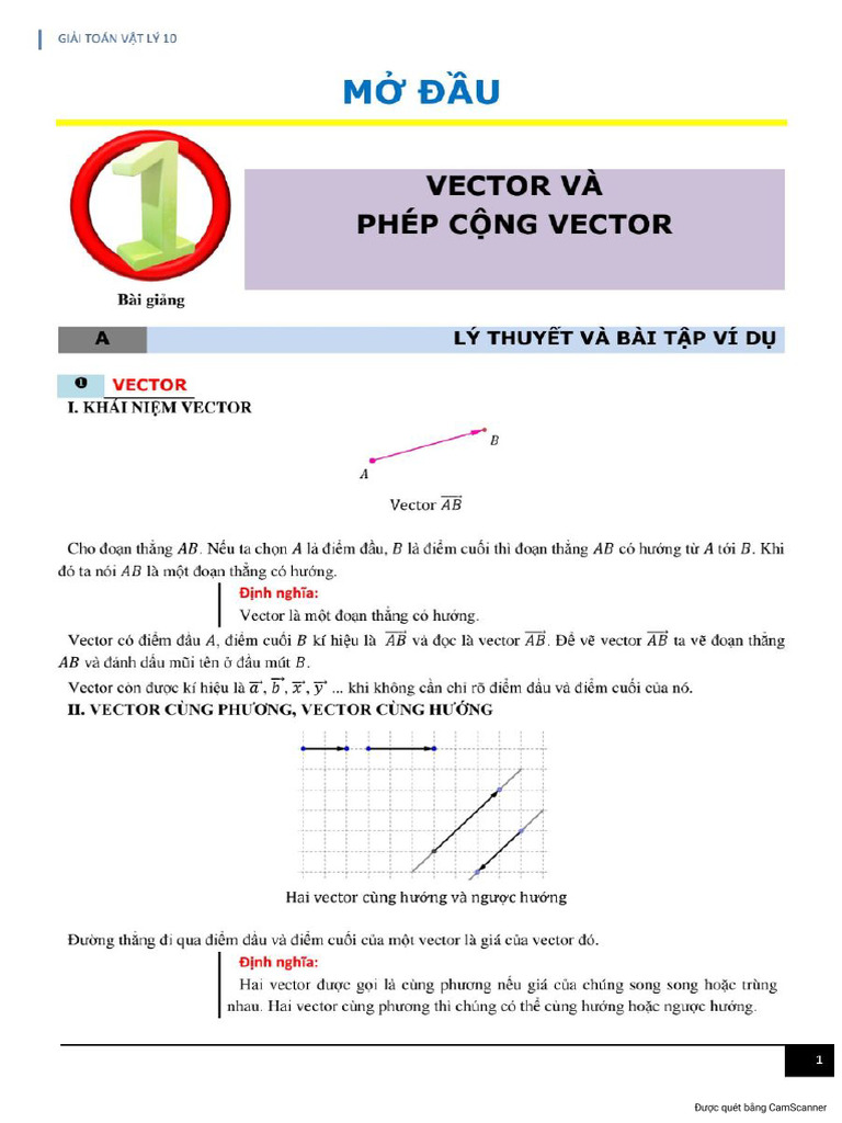 Vector Và Phép C NG Vector | PDF