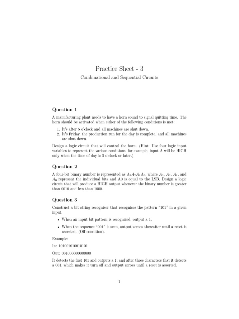 Combinational & Sequential Circuit Design | PDF | Technology & Engineering
