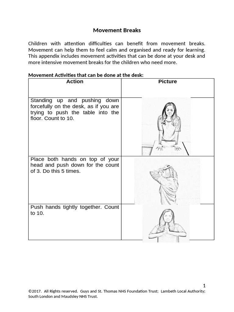 Movement Breaks | PDF