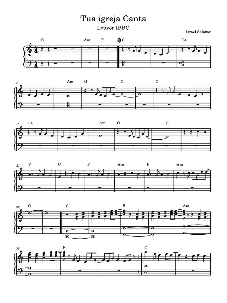 Tua Igreja Canta -Piano | PDF