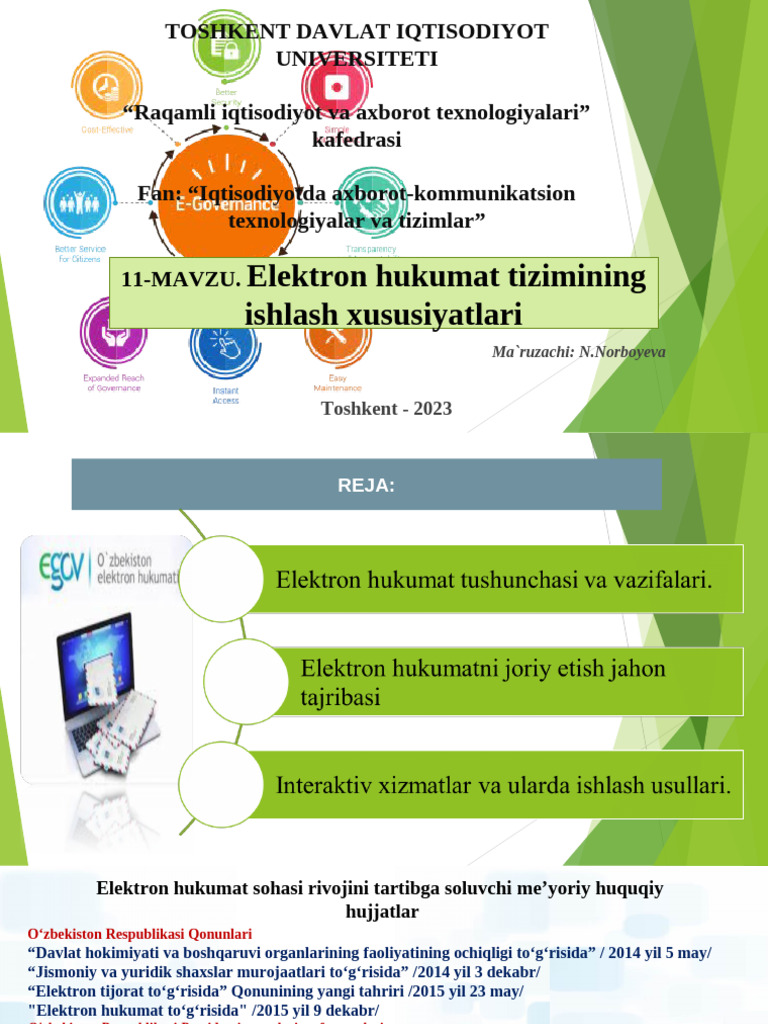 11-Ma'ruza. EH 2023 | PDF