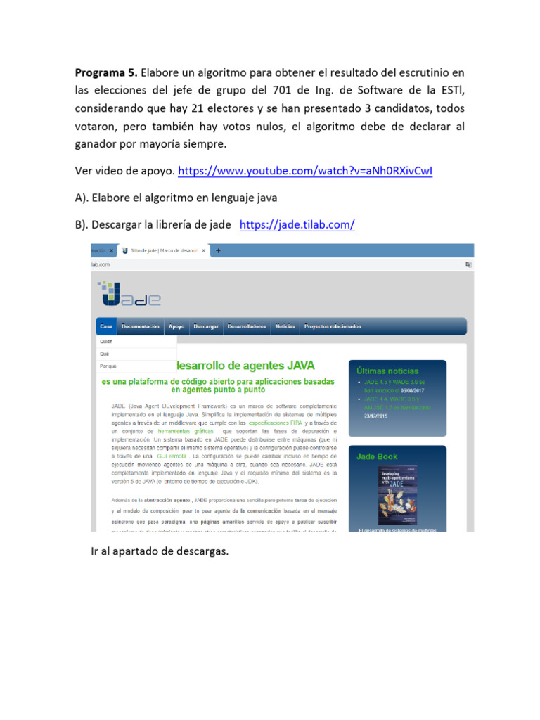 Programa 5 - JADE | PDF