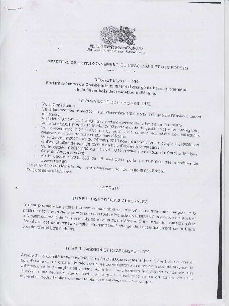 Decret Cominter | PDF