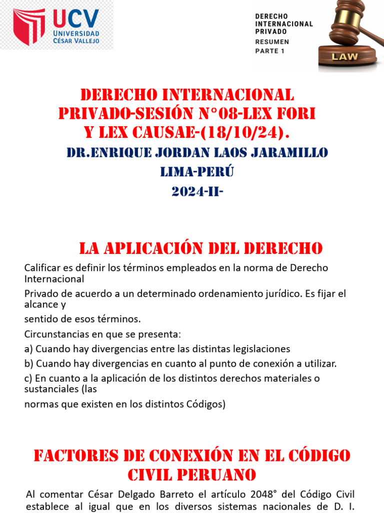 Lex Fori y Lex Causae en Derecho Internacional | PDF | Justicia ...