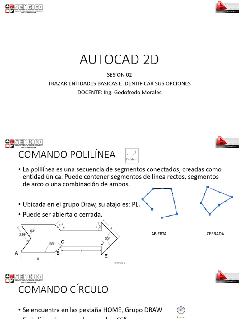 AUTOCAD 2D sesiones | PDF | Ventana (informática) | Informática