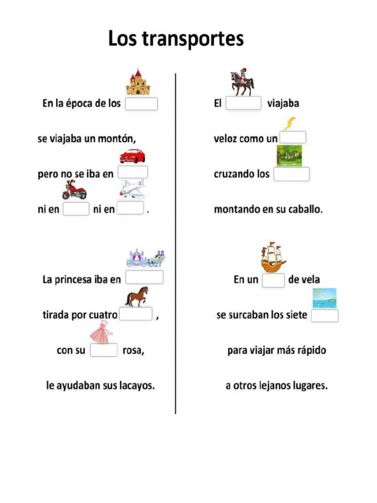 Cuento Los Transportes | PDF