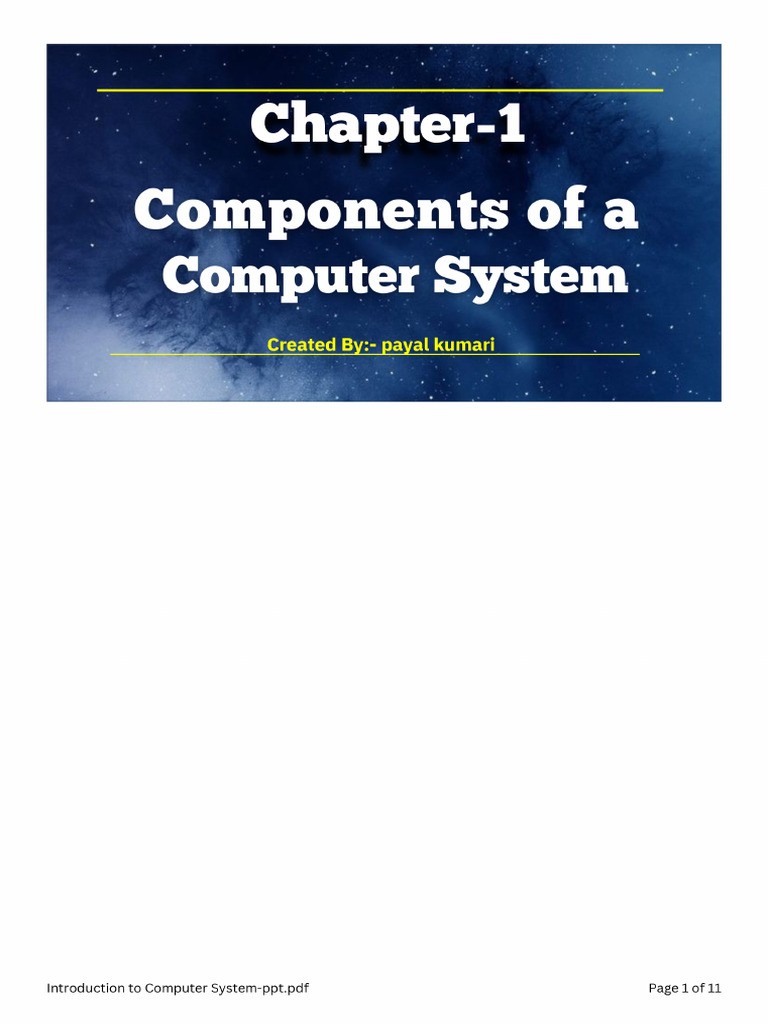 Introduction to Computer System-ppt.pdf | PDF