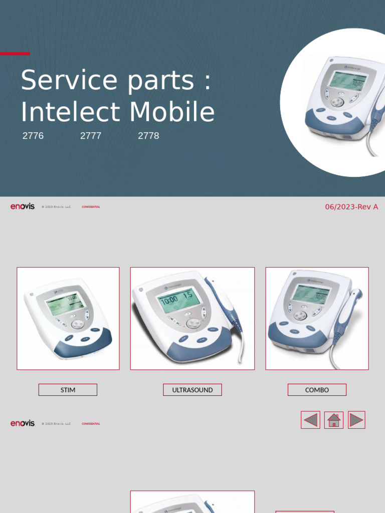 SERVICE PARTS Intelect Mobile - Rev A | PDF