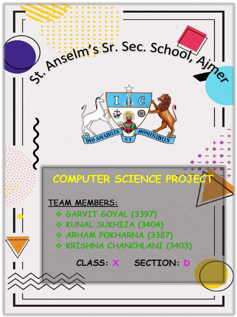 Kunal Sukhija's Python Project Overview | PDF | Inheritance (Object Oriented Programming ...