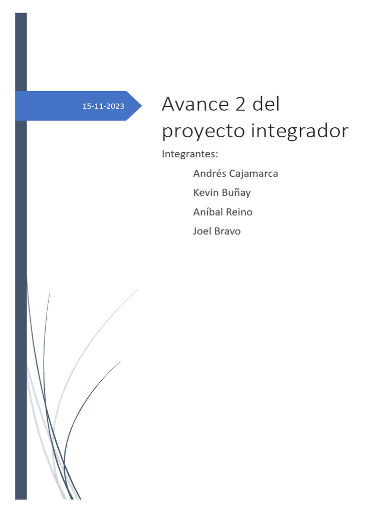 Avance 2 Del Proyecto Integrador | PDF