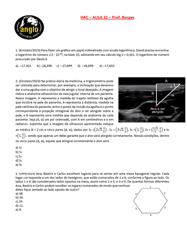 Aula 21 | PDF | Logaritmo