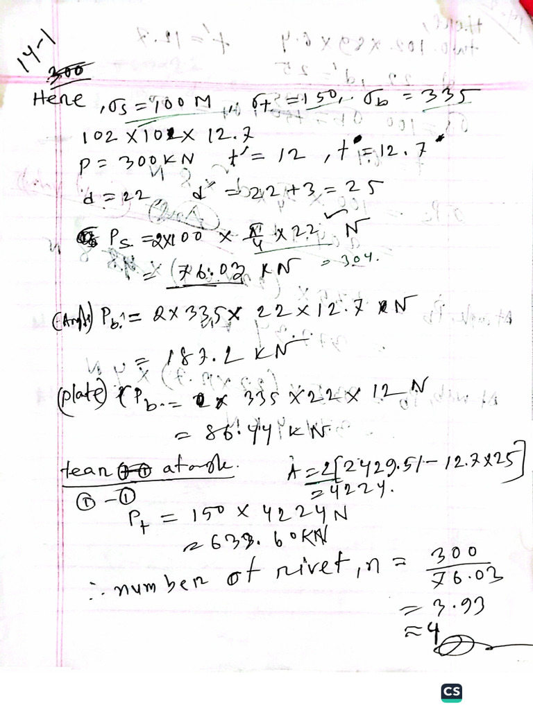 Solution of Rivet Connection | PDF