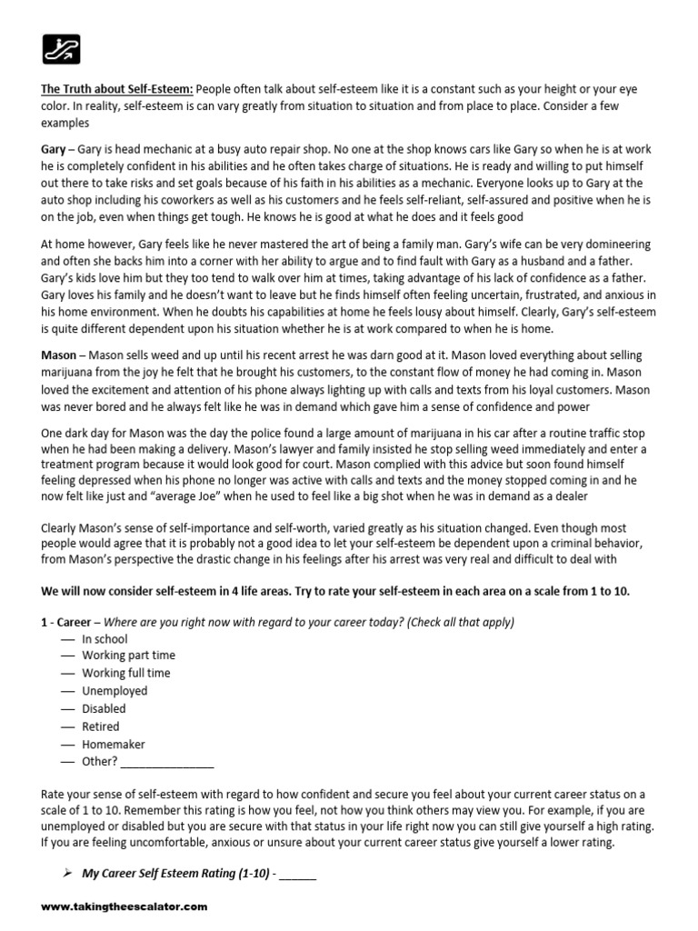 The Truth About Self Esteem | PDF | Self Esteem | Psychological Concepts