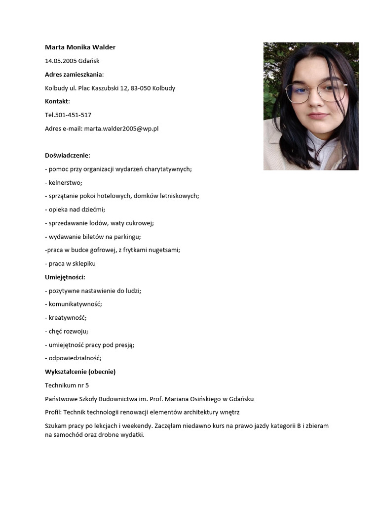 CV Marta Walder | PDF