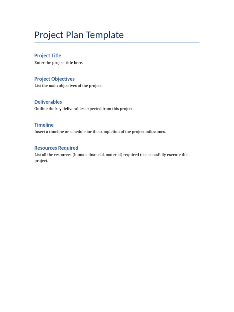 Project Plan Template | PDF