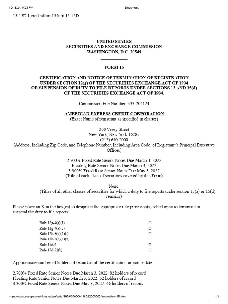 Document AMEX | PDF | Securities (Finance) | American Express