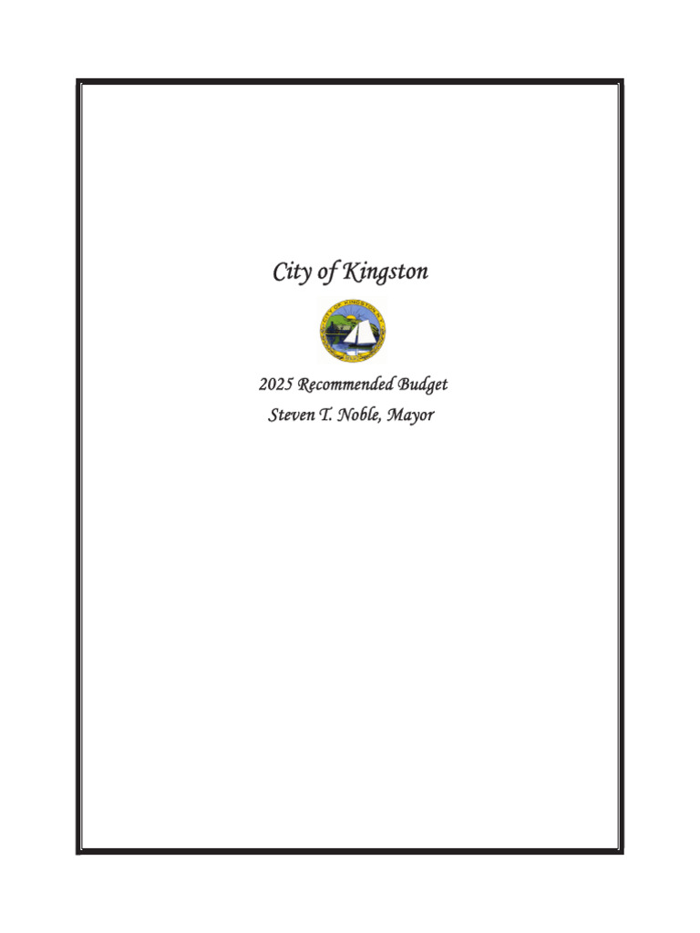 Kingston 2025 Recommended Budget | PDF | Taxes | Fund Accounting