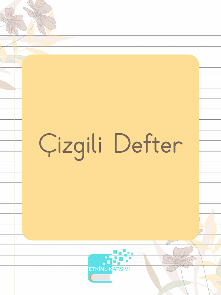 A4 Defter Sablonlari Cizgili Defter | PDF