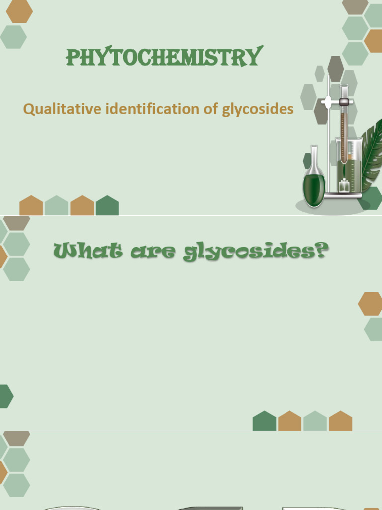 Glycosides: Identification & Classification | PDF | Organic Compounds ...