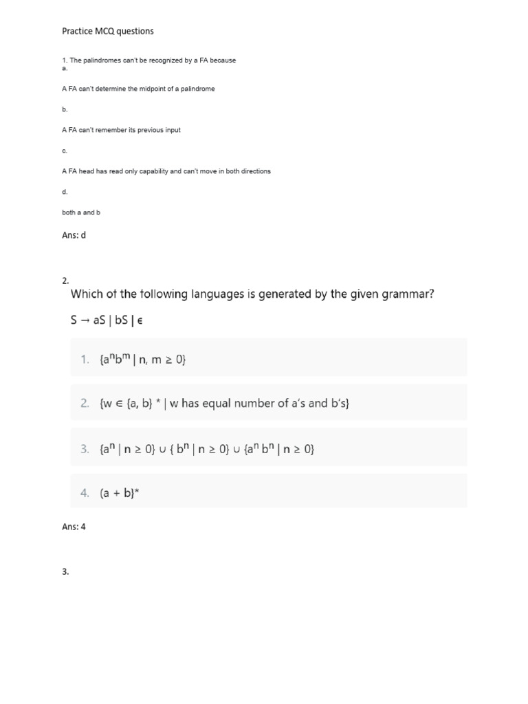Practice MCQ Questions | PDF
