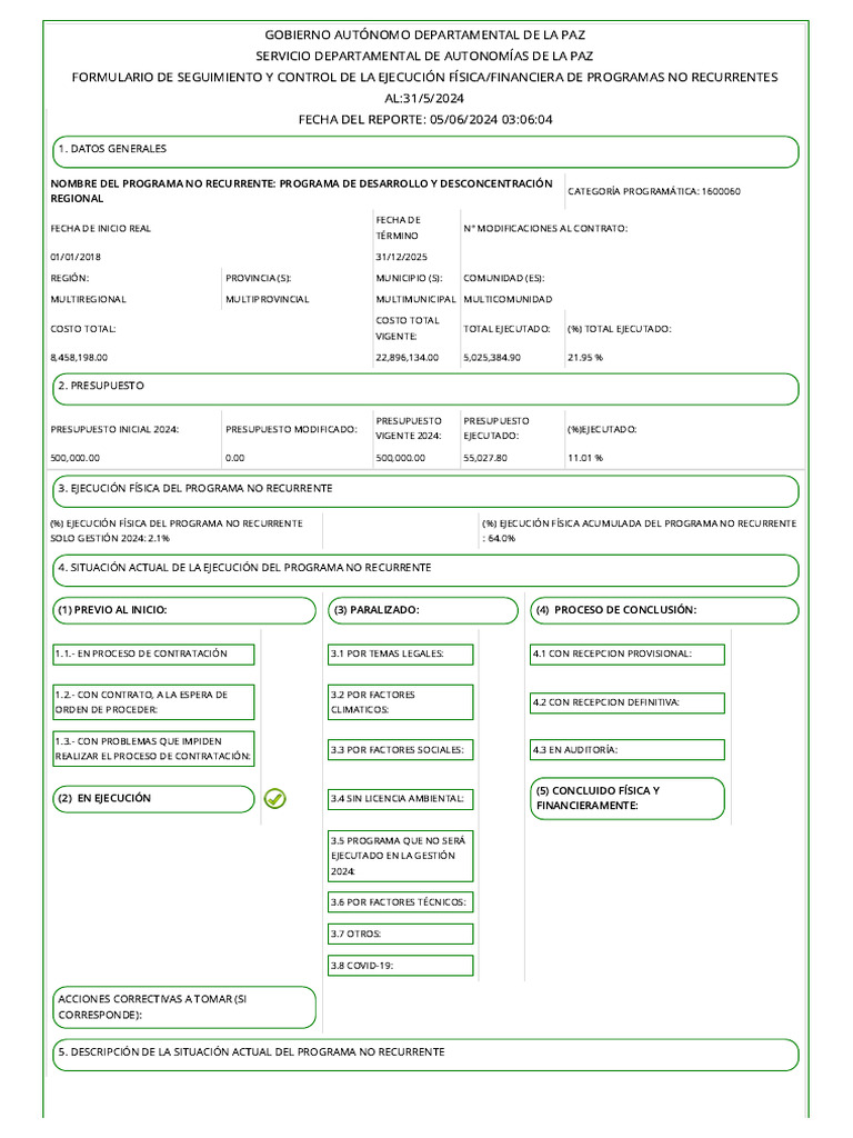 Siipp Mayo Desarrollo | PDF | Presupuesto