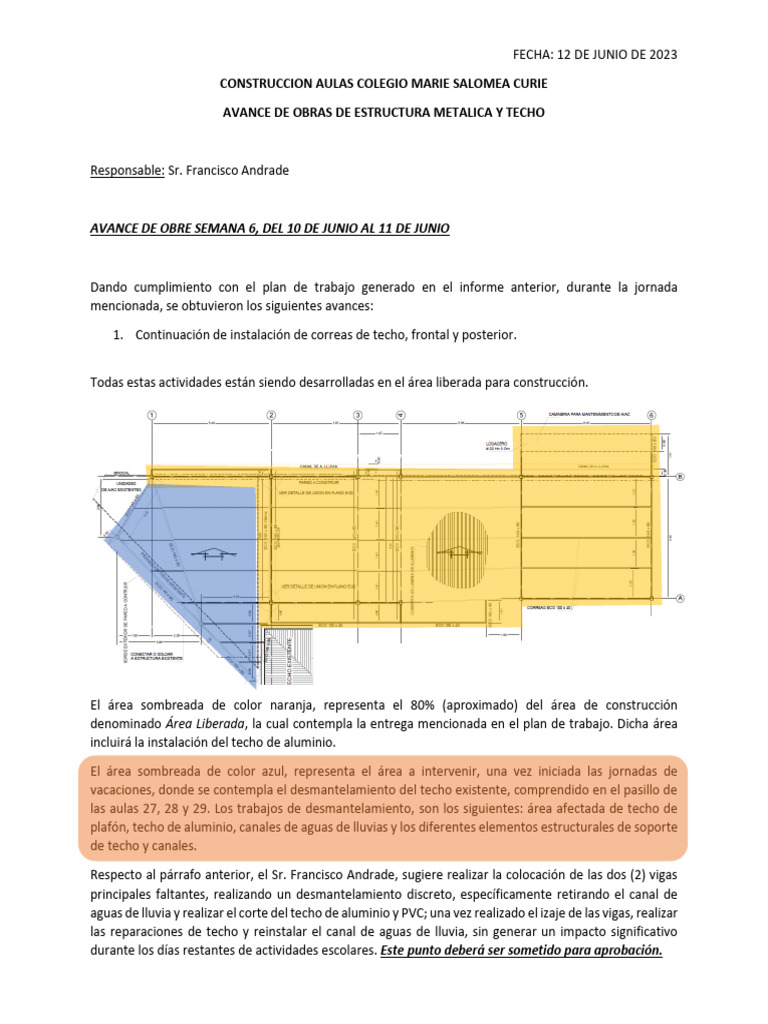 INFORME AVANCE 12-06-2023 | PDF