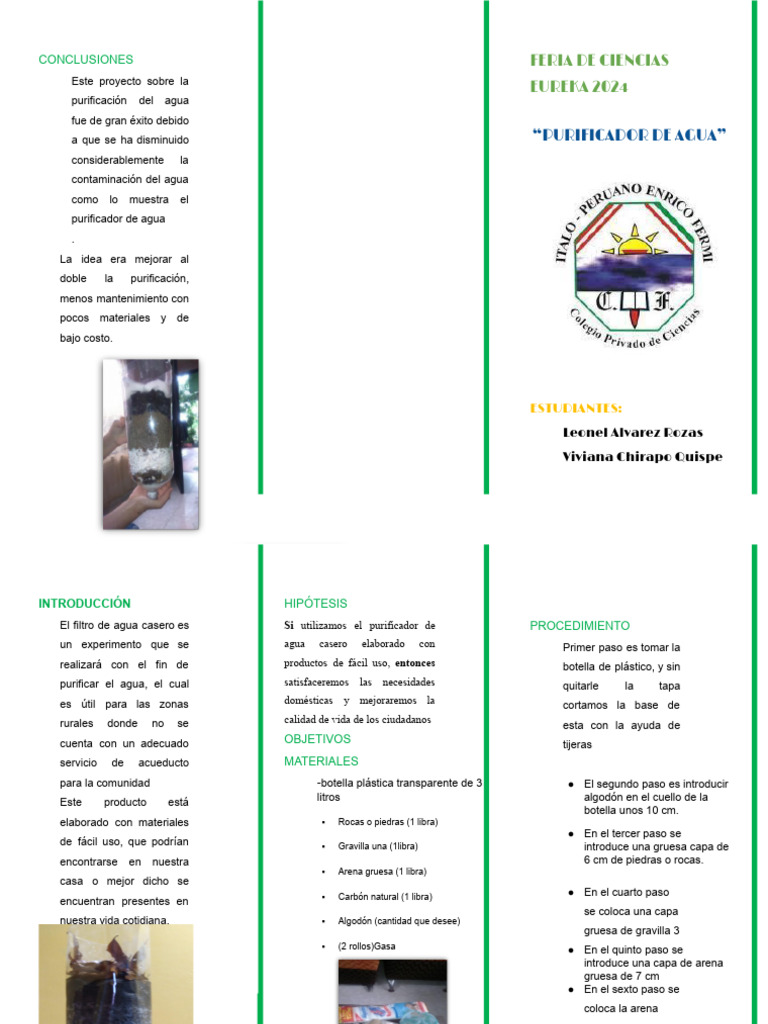 Triptico | PDF | Agua | Materiales