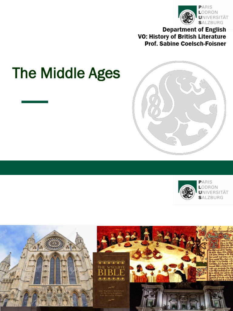 SCF - TheMiddleAges - Power Point - WS 21-22 - BB | PDF | Middle ...