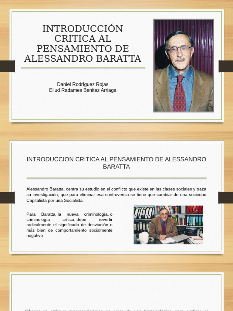 Introduccion Critica Al Pensamiento de Alessandro Baratta | PDF ...