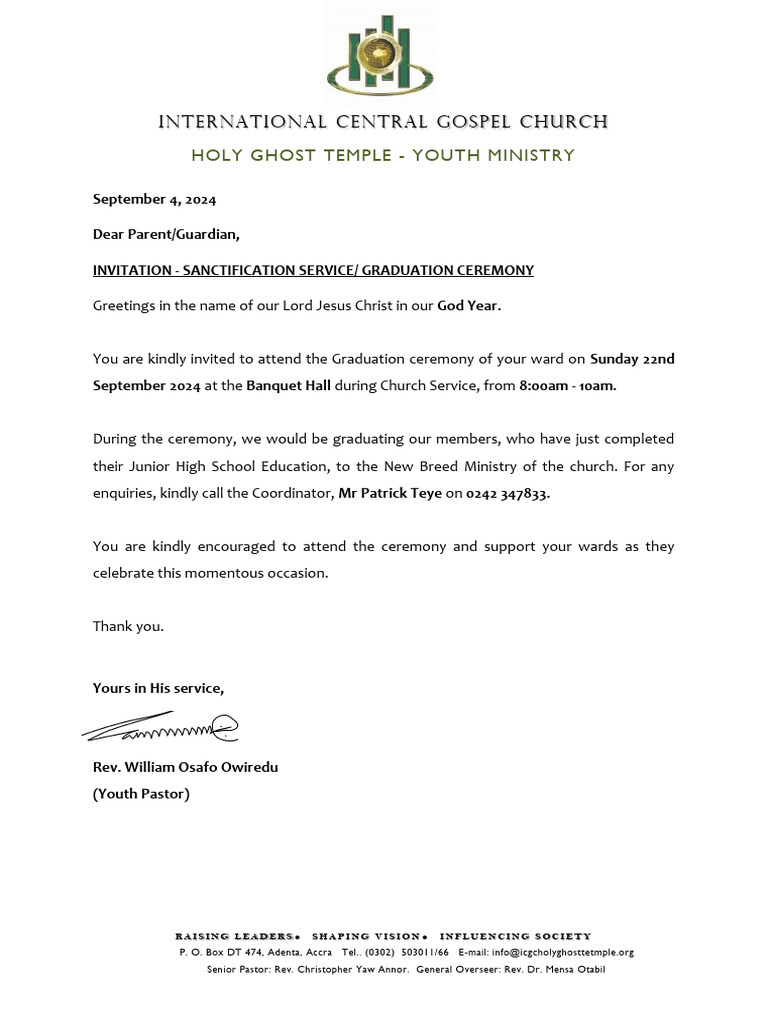 Graduation Invitation - JHS 3 - 2024 | PDF | Religion & Spirituality