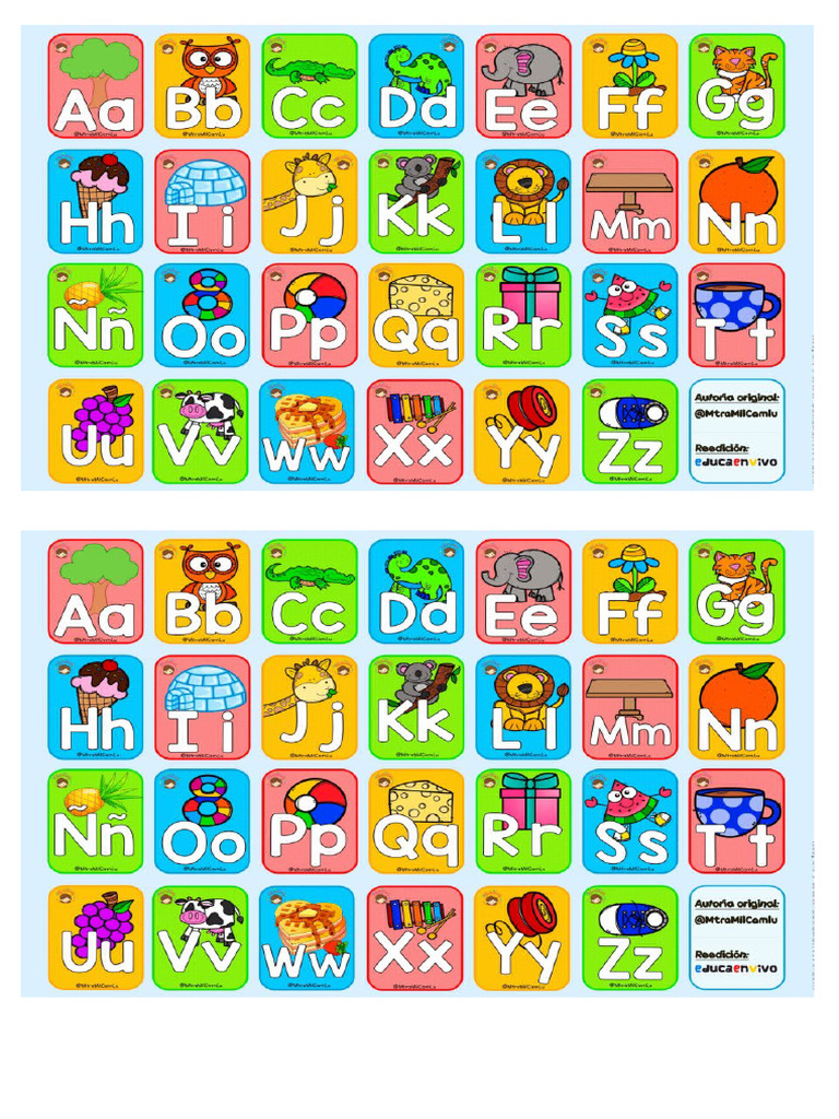 abcdario con imagenes | PDF