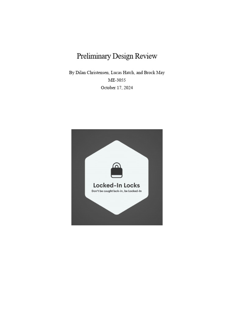 Preliminary Design Review | PDF | Cost | 3 D Printing