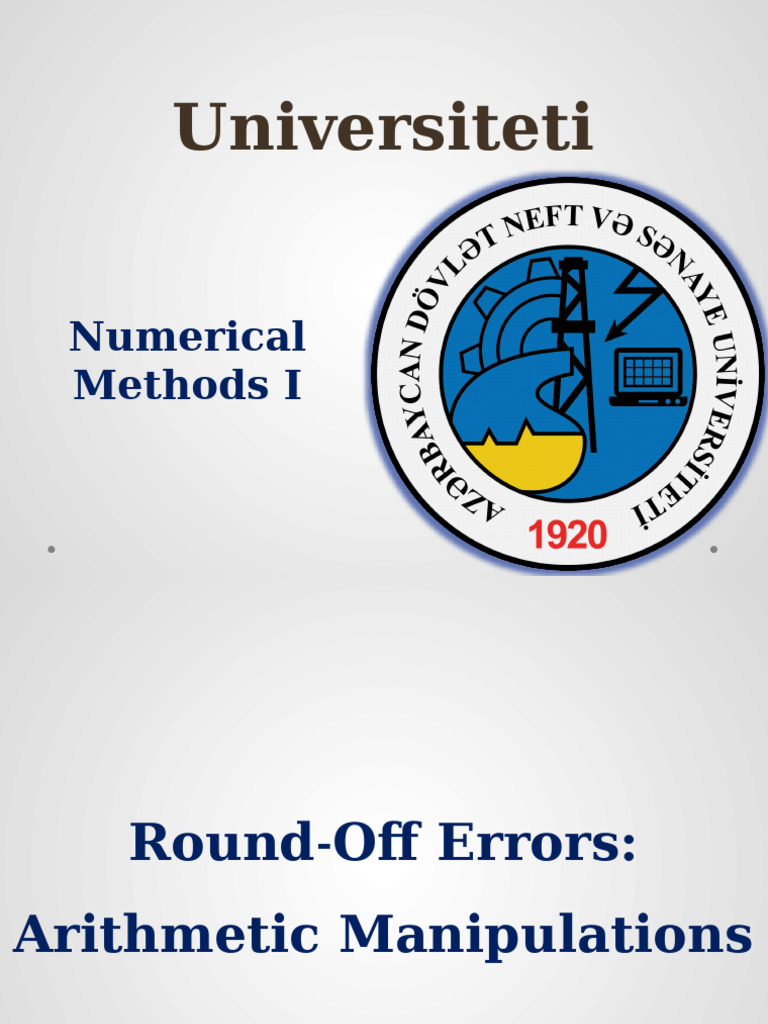 Numerical Methods I Roundoff Errors With Arithmetic Operations Pdf 4030